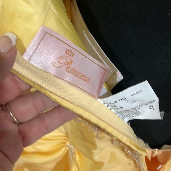 Princess | Dresses | Vtg Princess Yellow Southern Belle Corset Beaded ...